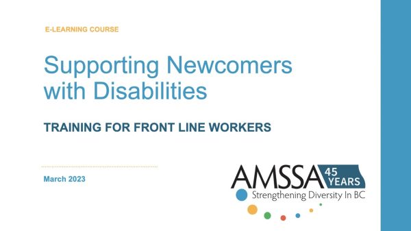 E-Learning: Supporting Newcomers With Disabilities – A Training for ...